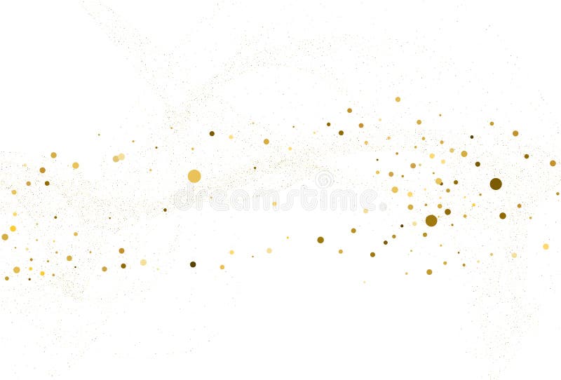 Light Gold Glitter Round Confetti Background. Stock Vector ...