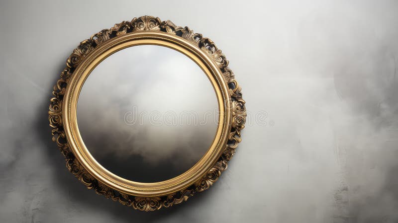 Light gold round border stock illustration. Illustration of stunning ...