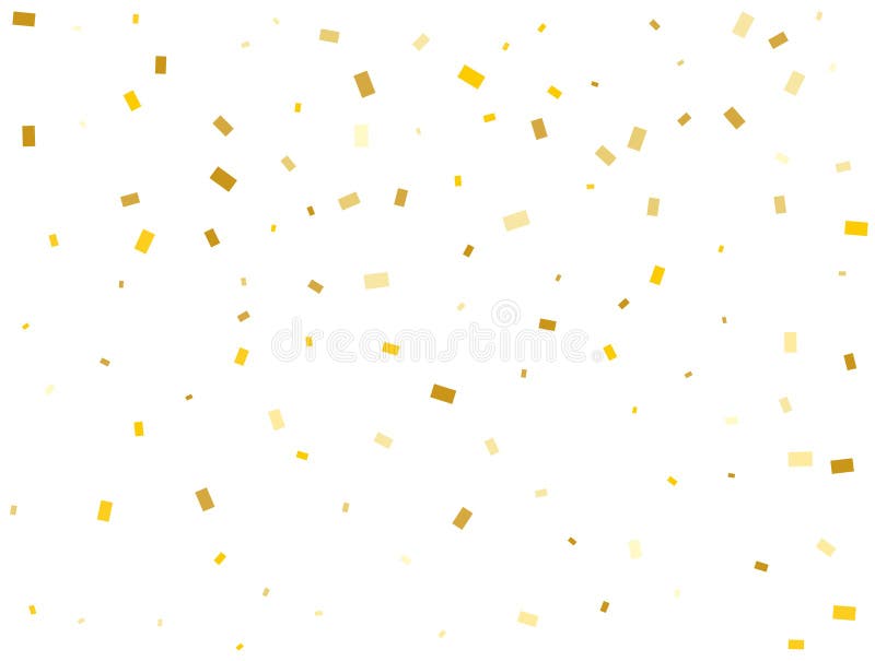 Light Golden Rectangles Confetti Background. Vector Illustration Stock ...