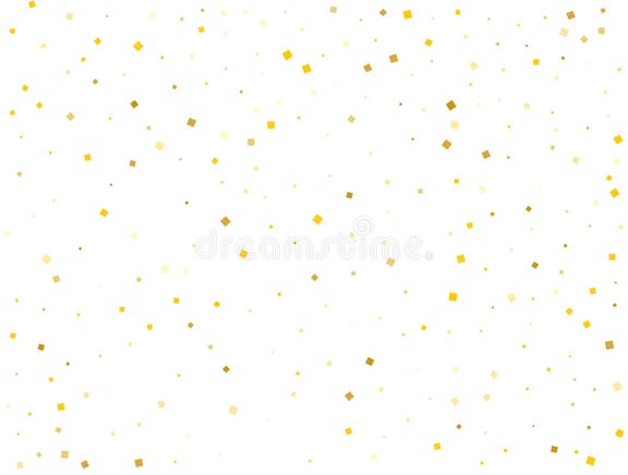 Light Golden Square Glitter Confetti Background. Vector Illustration ...