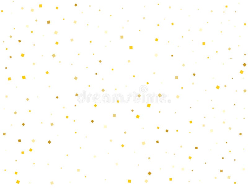 Light Golden Square Glitter Confetti Background. Vector Illustration ...