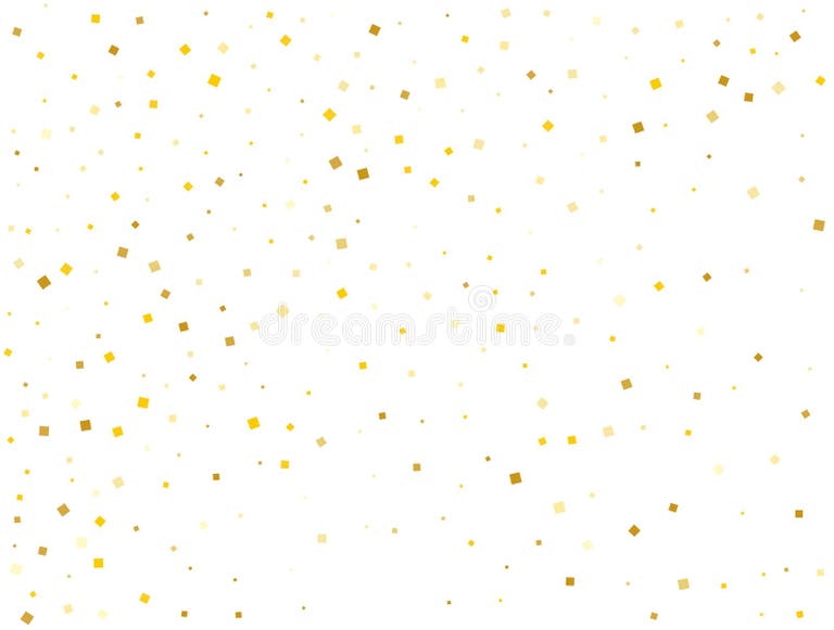 Light Golden Square Glitter Confetti Background. Vector Illustration ...