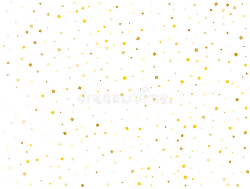 Light Golden Square Glitter Confetti Background. Vector Illustration ...