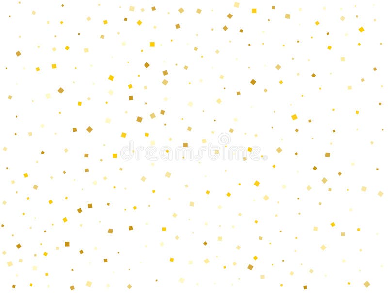 Light Golden Square Glitter Confetti Background. Vector Illustration ...