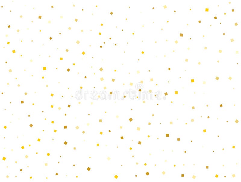 Light Golden Square Glitter Confetti Background. Vector Illustration ...