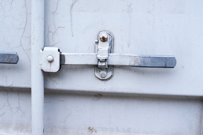 Light Gray Background. Iron Lock Stock Image - Image of color, iron ...