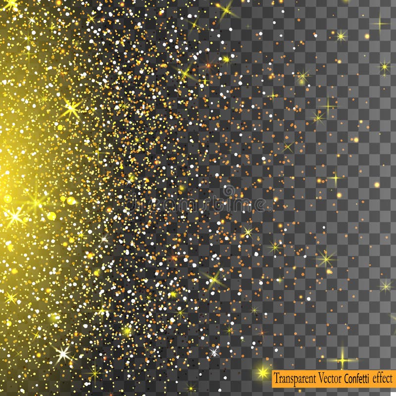 Shiny Gold Star Isolated on Transparent Background. Stock Vector ...