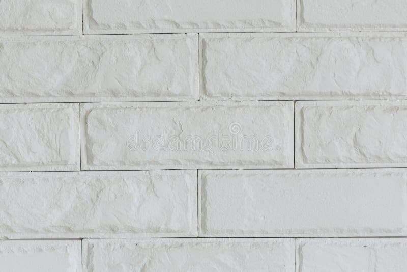Light Gray Brick Background. Old Painted Bricks Texture. Horizontal ...