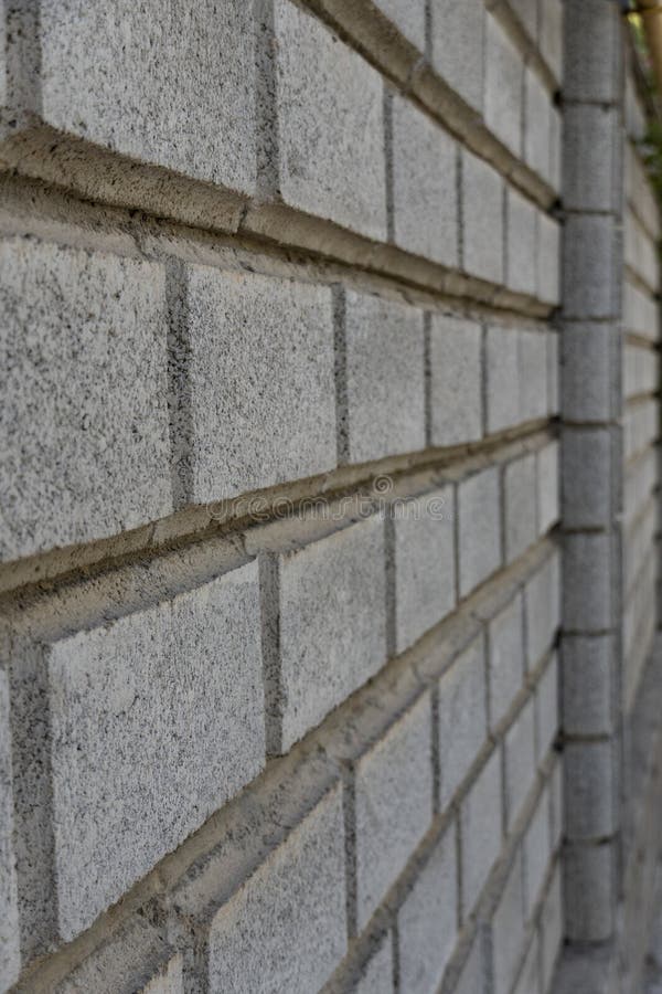 Light Gray Brick Wall Texture in Running Bond Pattern Stock Image ...
