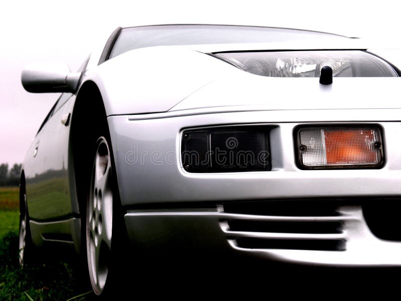 Light gray car stock image. Image of front, grille, wheels - 34411
