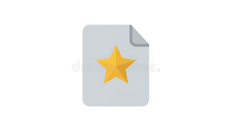 A Light Gray Document Icon Features a Folded Corner at the Top Right. a ...