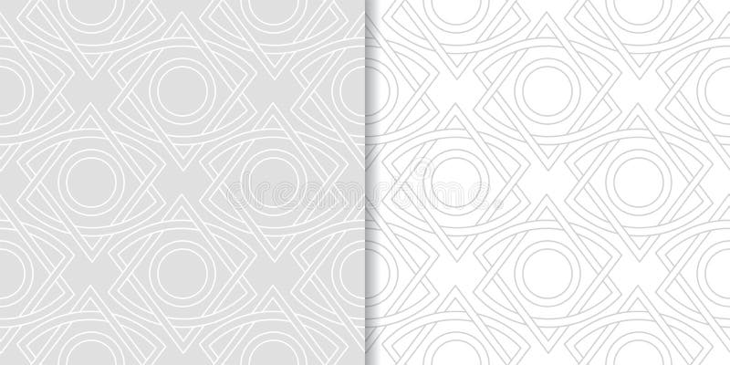 Light Gray Geometric Seamless Patterns Stock Vector - Illustration of paper, ornate: 114262708
