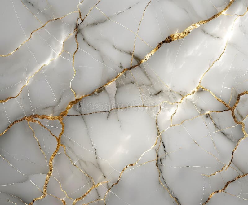 Light Gray Marble with Golden Veins Pattern Stock Illustration ...