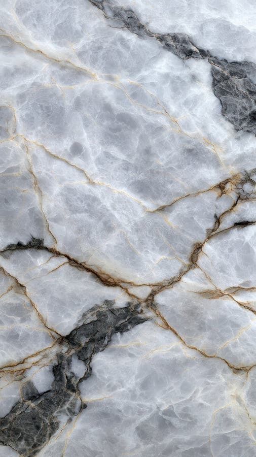Light Gray Marble Stone Slab Texture with Dark Veins and Golden ...