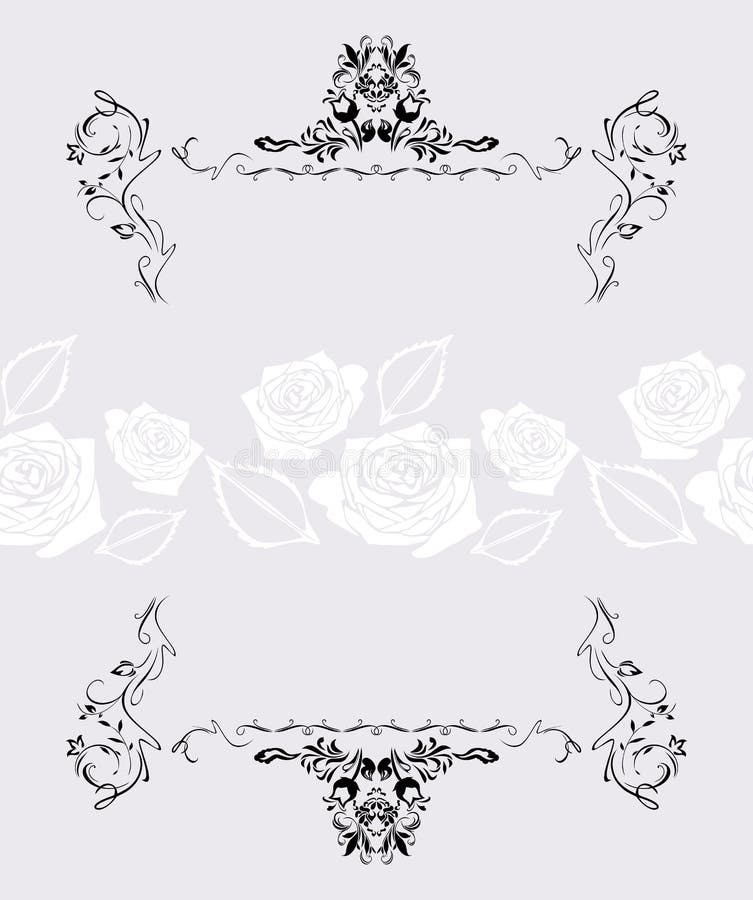 Ornamental Light Gray Border Isolated on the White Stock Vector ...