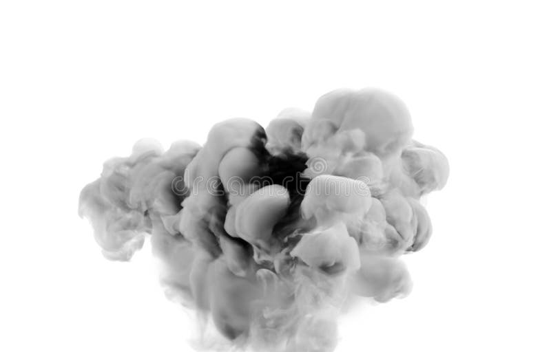 Gray Smoke on White Background. 3d Illustration, 3d Rendering Stock ...