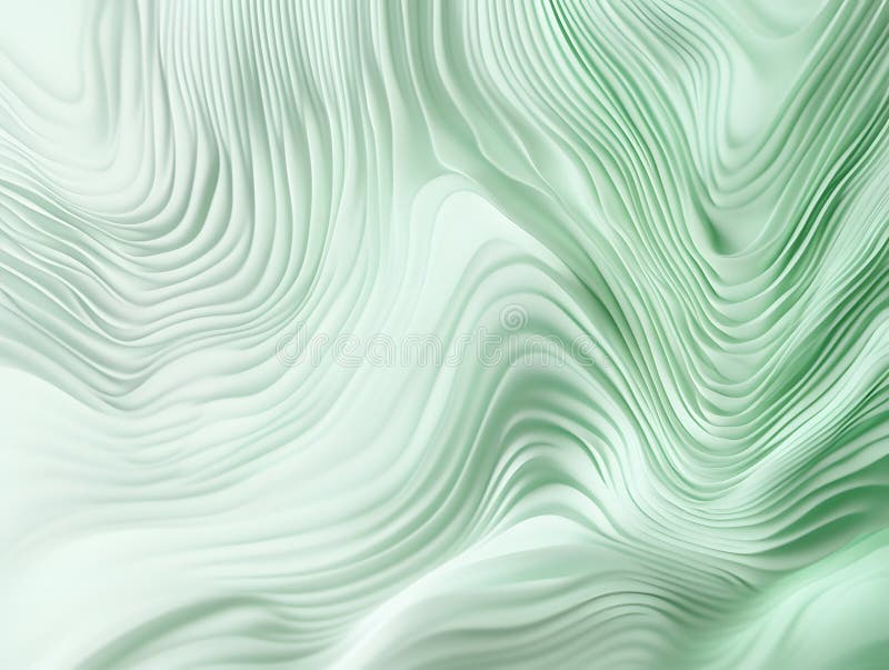 Light Green Abstract Design Featuring Slender Flowing Strokes for an ...