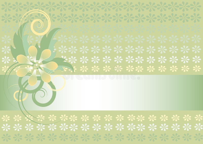 Light Green Background with Flower. Banner.Wallpap Stock Vector ...