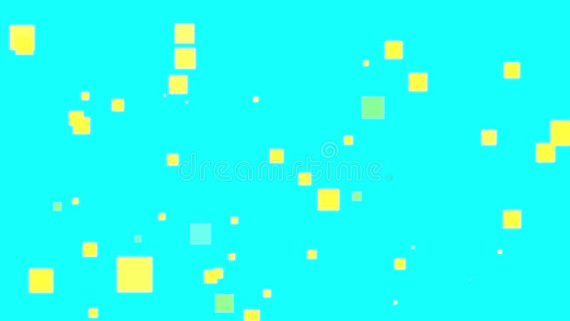 Light Green Background with Thousands of Yellow Squares Flying Towards ...