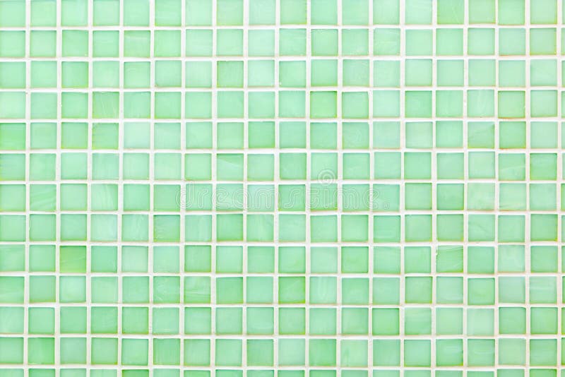 Light Green Bathroom Mosaic Tiles with White Joints Stock Image - Image ...