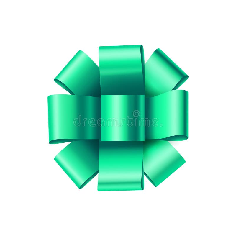 Light Green Bow from Satin Tape Stock Vector - Illustration of ...