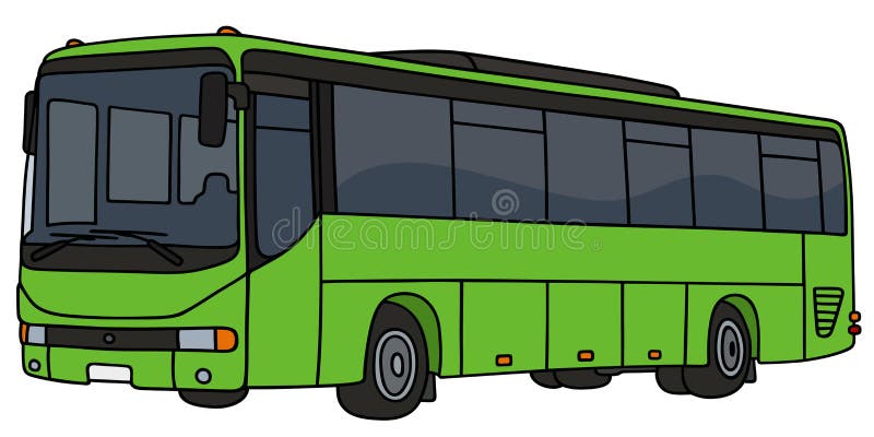 Light green bus stock vector. Illustration of vehicle - 65775044