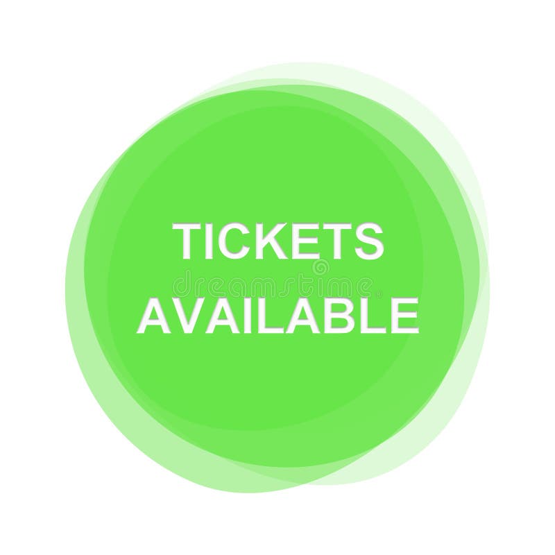 Light Green Button: Tickets Available Stock Illustration - Illustration ...