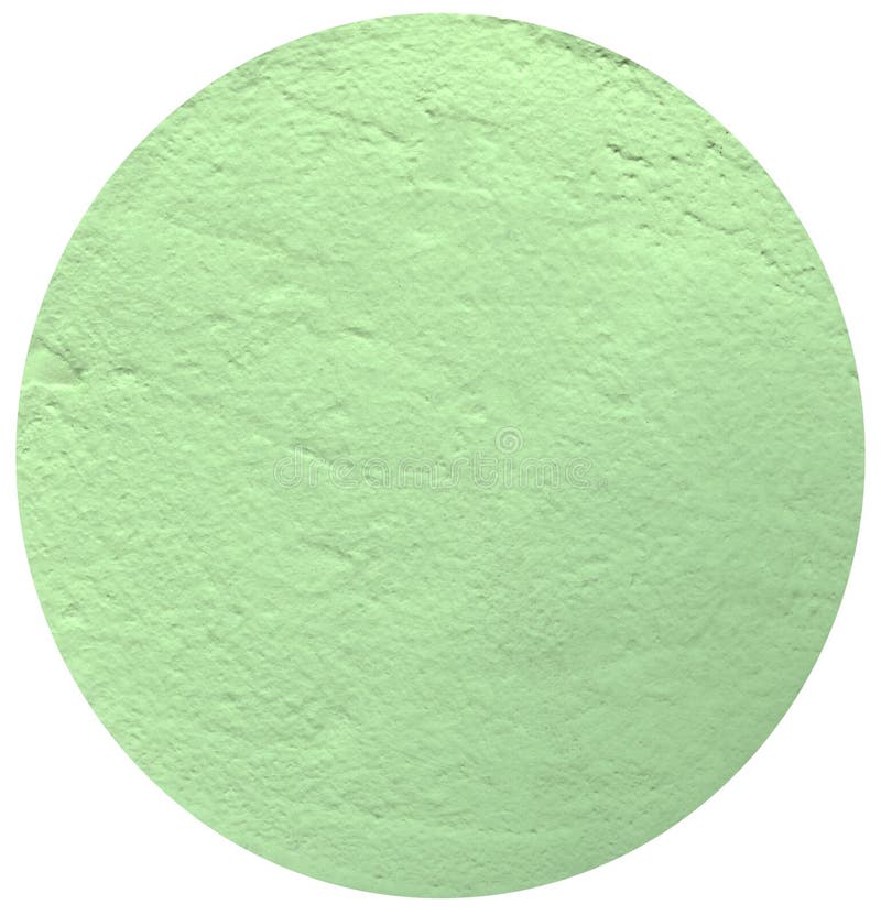 Light Green Circle on White Background, Circle of Plaster Stock Photo ...