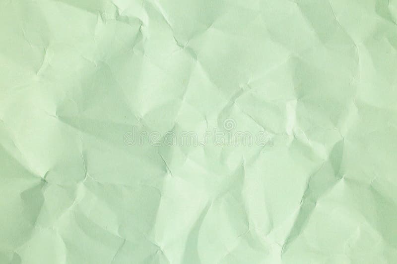 Light Green Crumpled Paper Texture Background with Natural Wrinkles ...