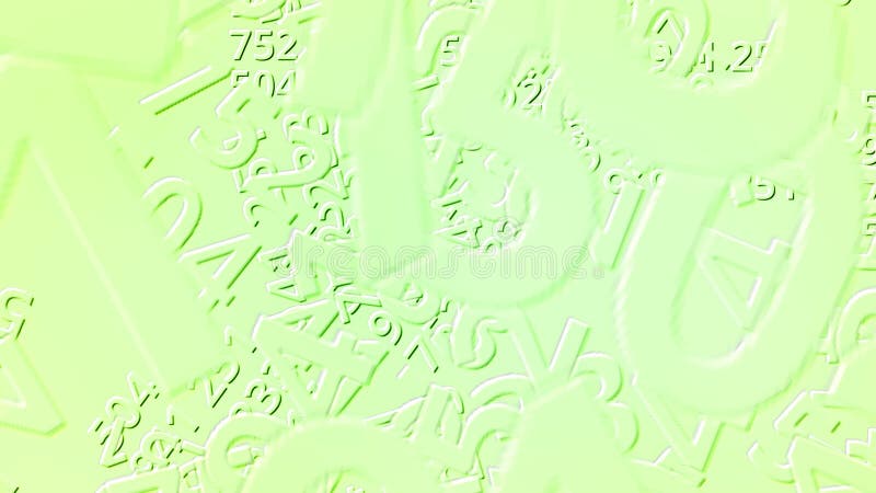 A Light Green Dynamically Changing Background with Numbers, Symbolizing ...