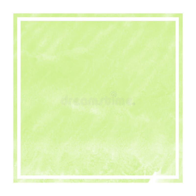Light Green Hand Drawn Watercolor Rectangular Frame Background Texture ...