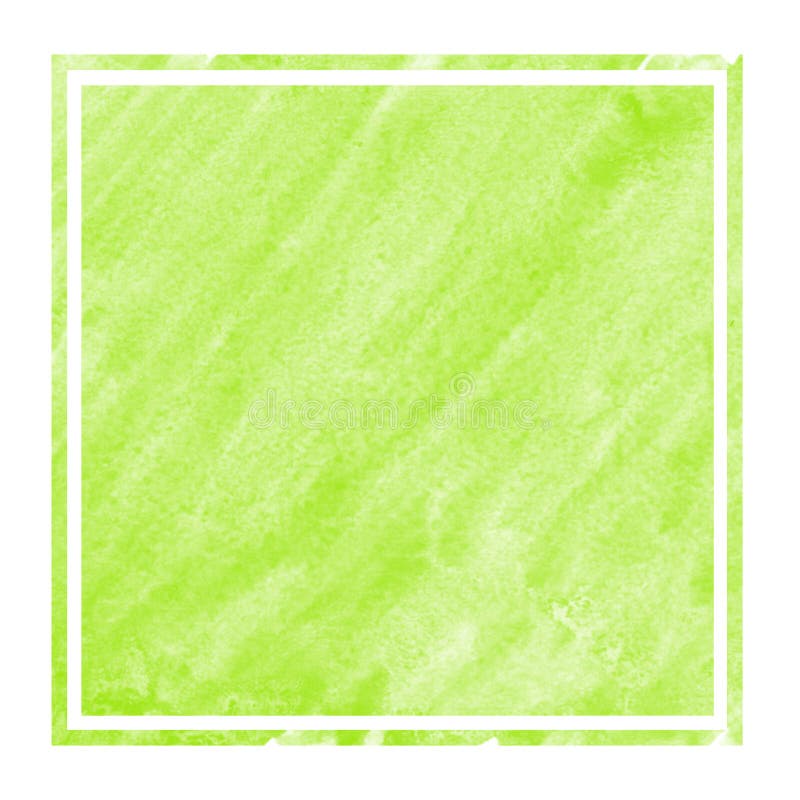 Light Green Hand Drawn Watercolor Rectangular Frame Background Texture ...