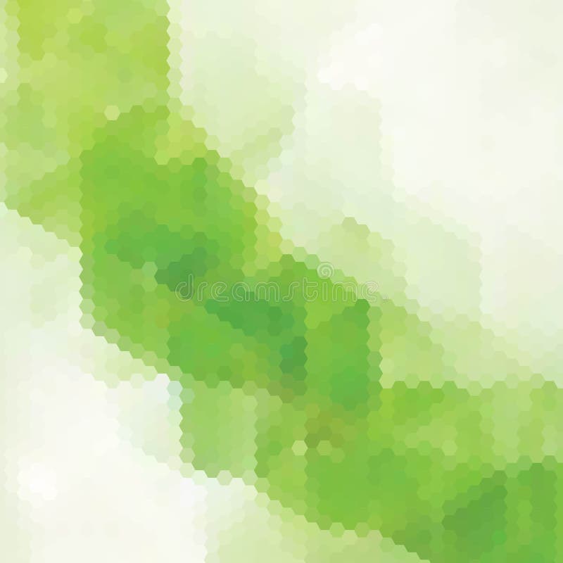 Light Green Hexagonal Background. Layout for Presentation. Mosaic Style ...
