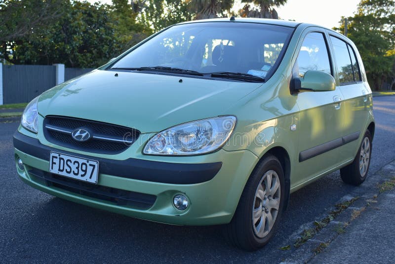 Light Green Hyundai Getz in Howick Editorial Stock Image - Image of ...