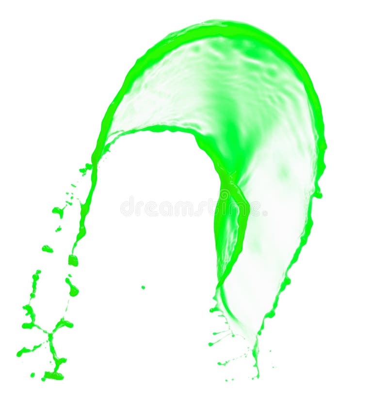 Light Green Paint Splash Isolated on a White Background Stock Image ...