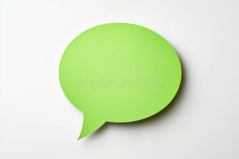 Light Green Speech Bubble Isolated Stock Illustration - Illustration of ...