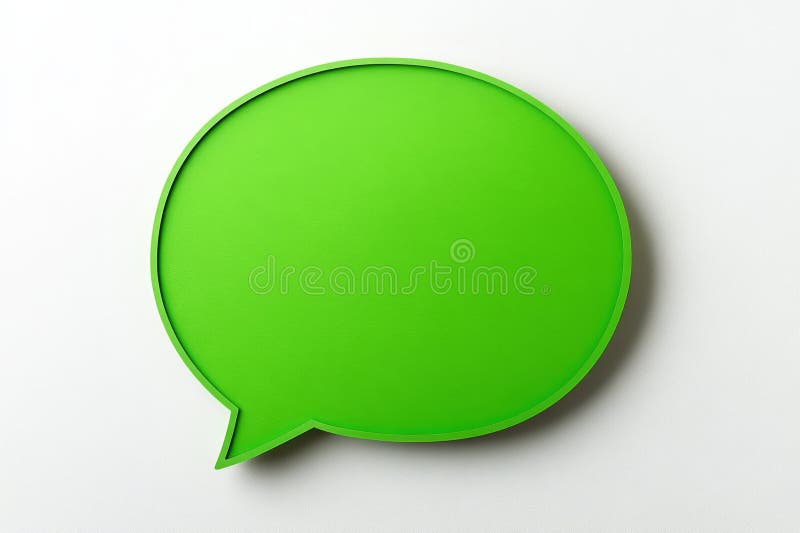 Light Green Speech Bubble Isolated Stock Illustration - Illustration of ...