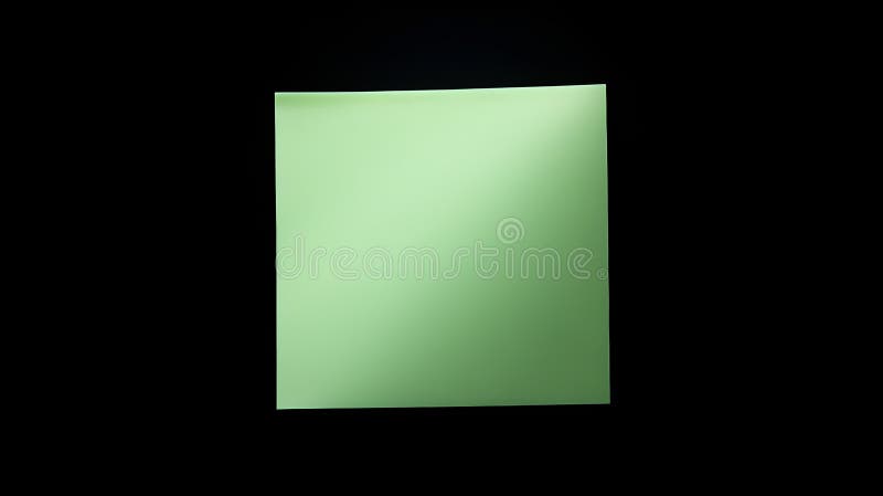Light Green Square Paper Note on a Black Background. Brainstorming ...