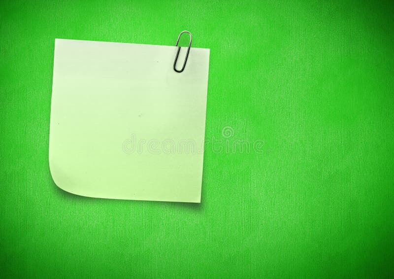Light Green Sticky Note Against Green Background Stock Image - Image of ...