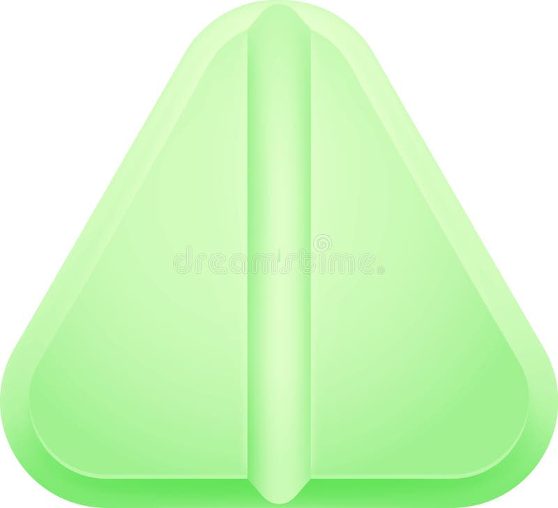Light Green Triangular Pill with a Dividing Line in the Middle ...