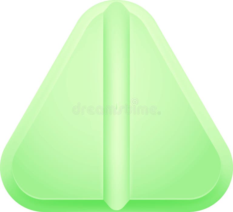 Light Green Triangular Pill with a Dividing Line in the Middle ...