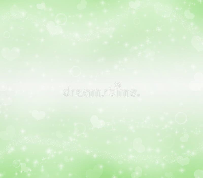 Light Green Valentine`s Day Magic Background. Stock Illustration ...