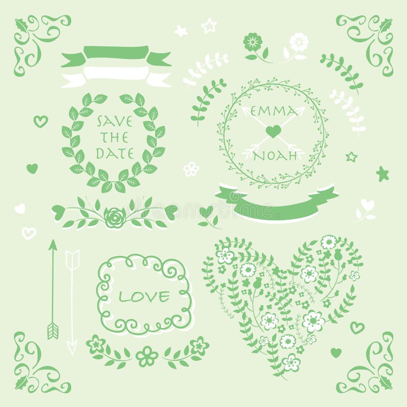 Light Green Flower Background Wedding Invitation Card Template Stock ...