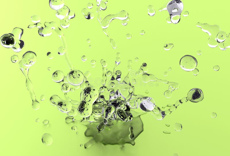 Light Green Water Splash stock illustration. Illustration of fluids ...