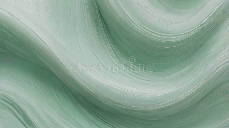 Abstract Light Green Wavy Texture, Smooth Flowing Background Stock ...