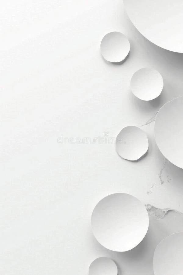 Light Grey Abstract Shapes on a White Background Create a Delicate ...