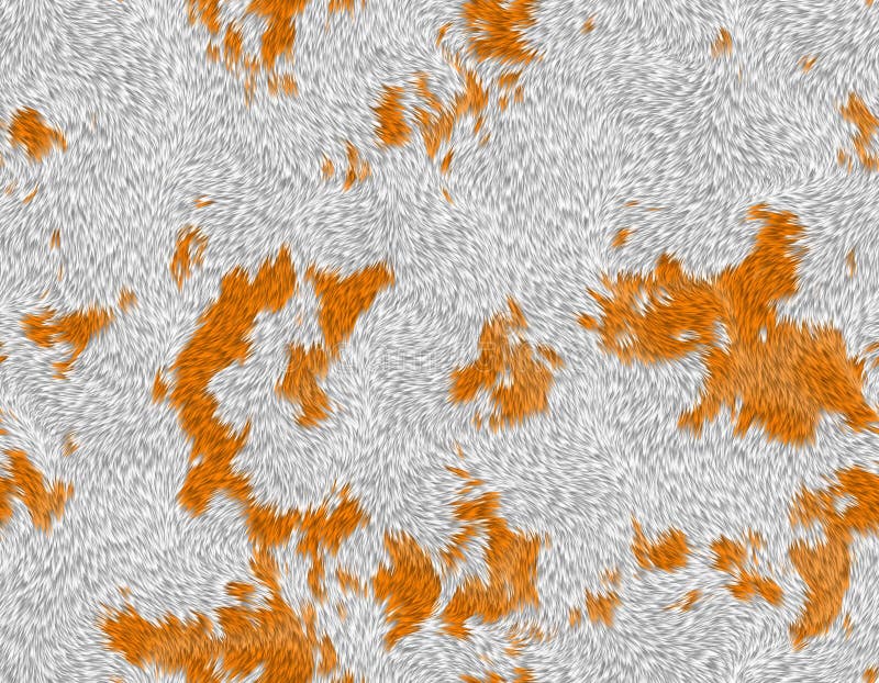 Light Grey Animal Fur with Orange Random Shape Spots Stock Illustration ...