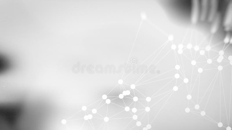 Light Grey Blurred Connected Lines and Dots Background Stock ...