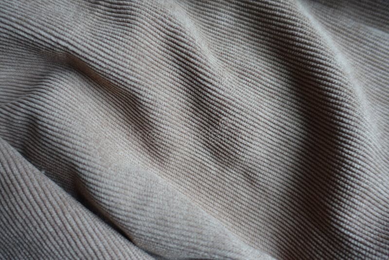 Light Gray Corduroy Fabric in Soft Folds Stock Photo - Image of ...