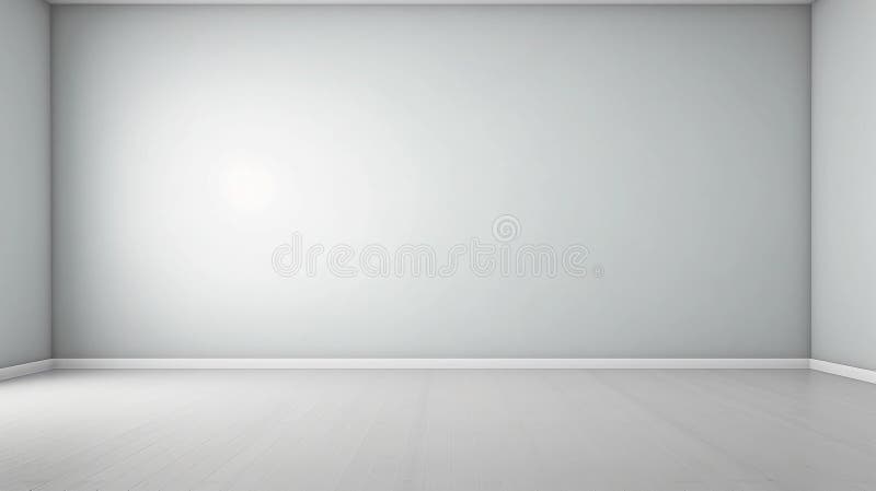 Light Grey Empty Room with Light from Window in Modern Interior. Wall ...
